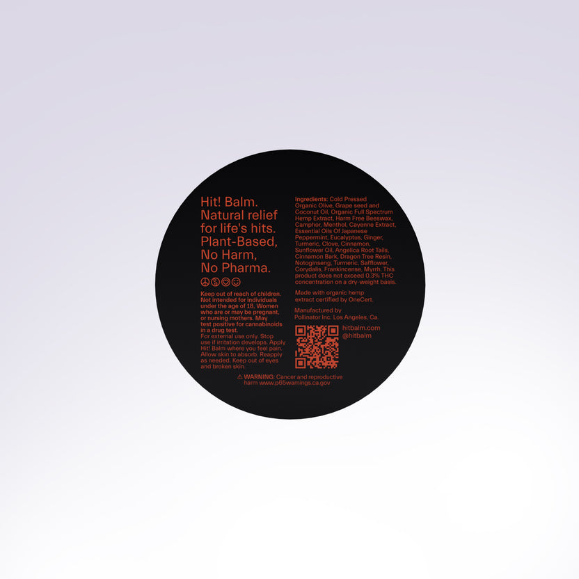 Hit! Balm-all natural relief & recovery. Harm & chemical free